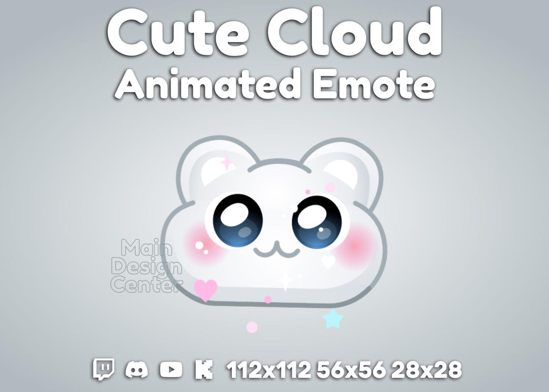 Cute Cloud · Animated Emote · Chat Emoticon · Twitch, Discord, Youtube ...