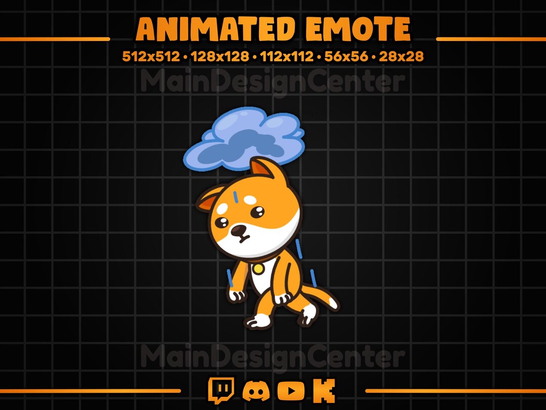 Sad Shiba Inu · Puppy Animated Emote · Twitch, Discord, Youtube, Kick ...
