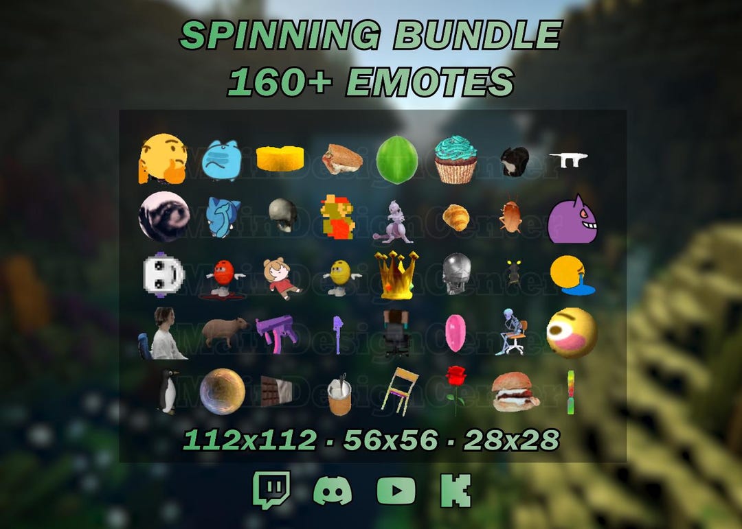 Bundle of 160+ Spinning Emotes · Twitch, Discord, Youtube, Kick ...