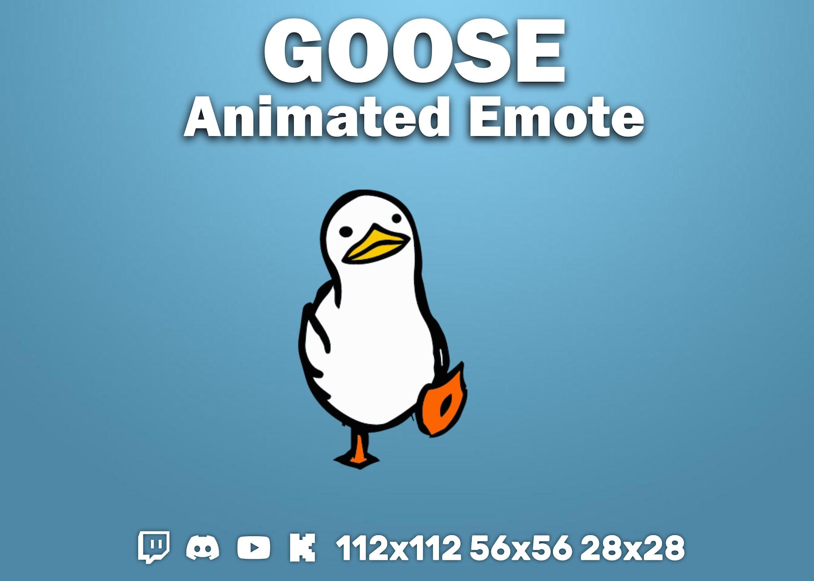 Funny Goose · Animated Bird Emote · Chat Emoticon · Twitch, Discord ...