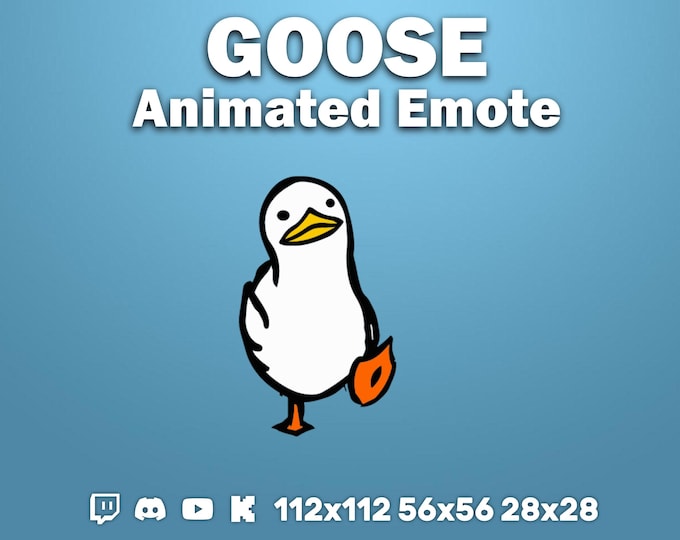 Funny Goose · Animated Emote · Chat Emoticon · Twitch, Discord, Youtube ...
