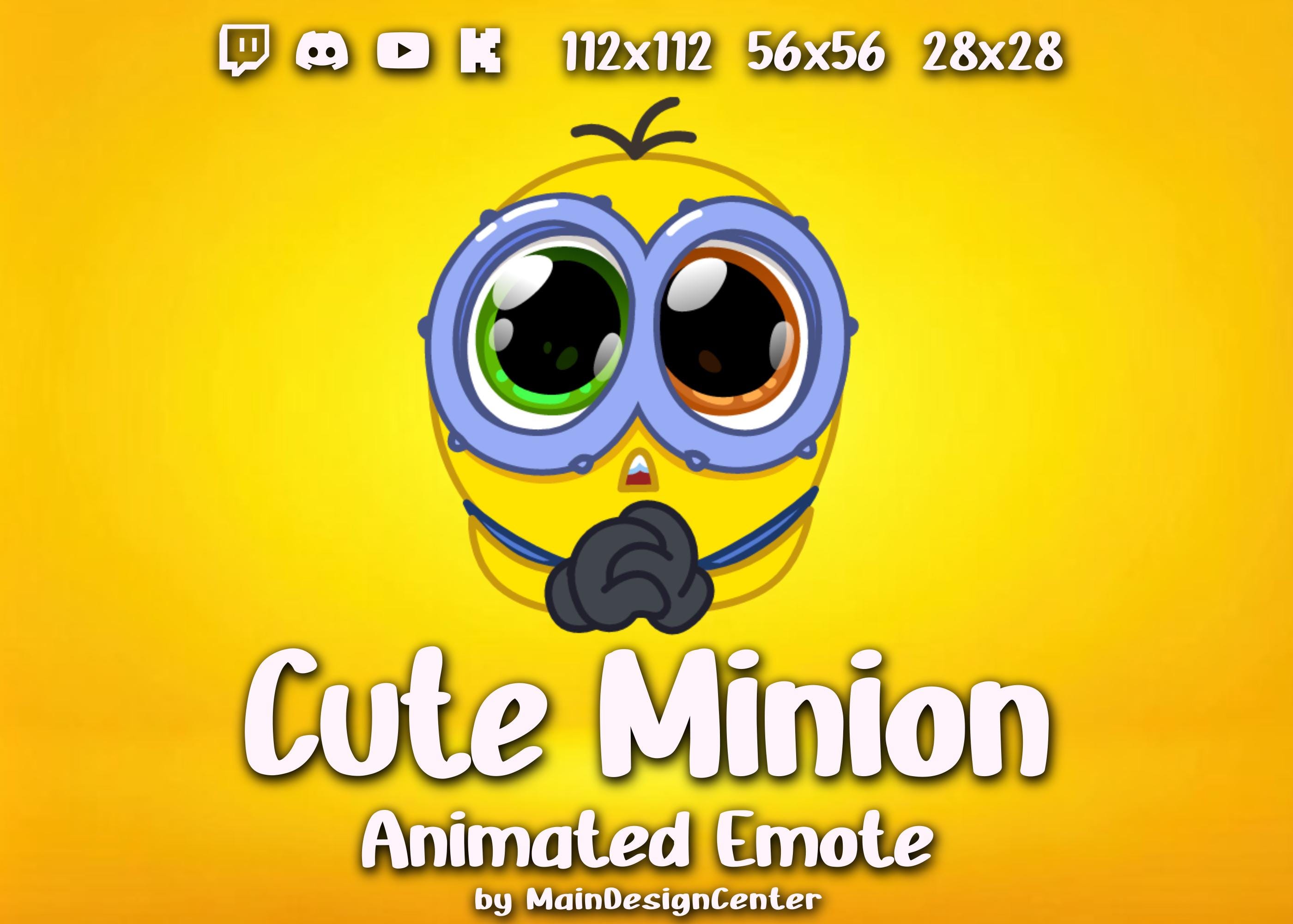 Cute Minion · Animated Emote · Chat Emoticon · Twitch, Discord, Youtube ...