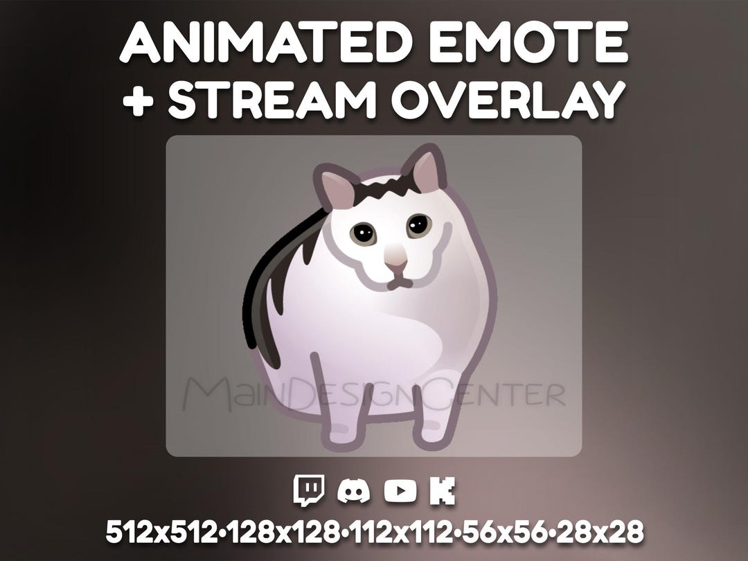 Confused Cat Animated Emote · Perfect for Twitch, Discord, Youtube ...