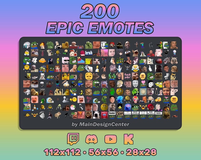 Epic Emotes Bundle · Animated and Static · Twitch, Discord, Youtube ...