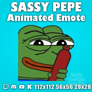 Sassy Pepe Meme Animated Emote GIF Chat Emoticon Twitch, Discord ...