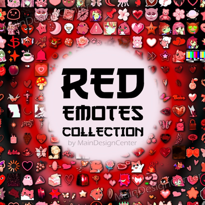 Red Emotes Collection · Animated and Static · Twitch, Discord, Kick ...