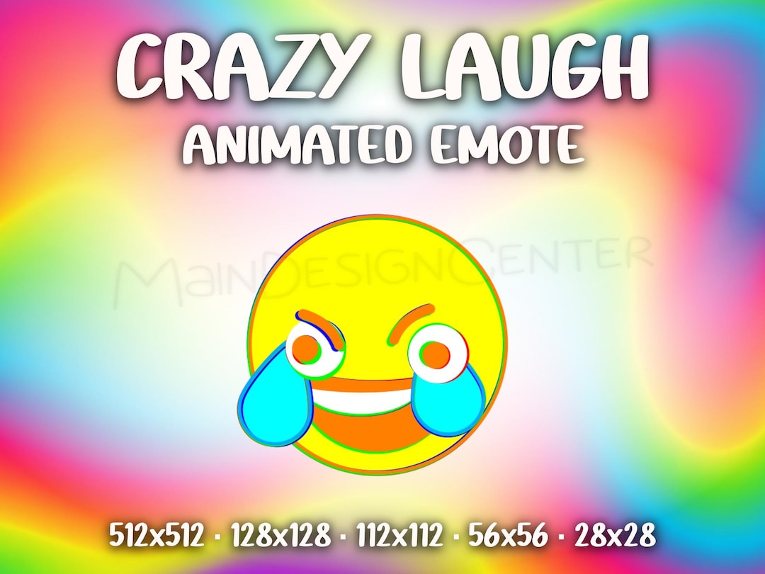 Crazy Laugh Animated Emote · Funny Emoji · Discord, Youtube, Kick ...