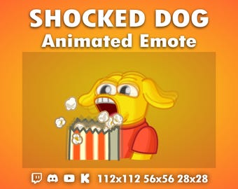 Shocked Dog · Meme Animated Emote · GIF Chat Emoticon · Twitch, Discord ...