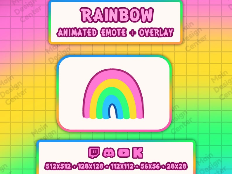 Rainbow · Animated Emote · Twitch, Discord, Youtube, Kick · Pride Emoji ...