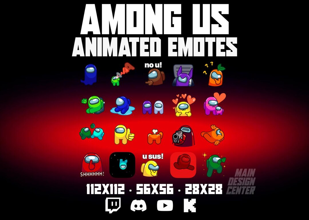 Among Us · Animated Emotes · Twitch, Discord, Youtube, Kick · Streaming ...