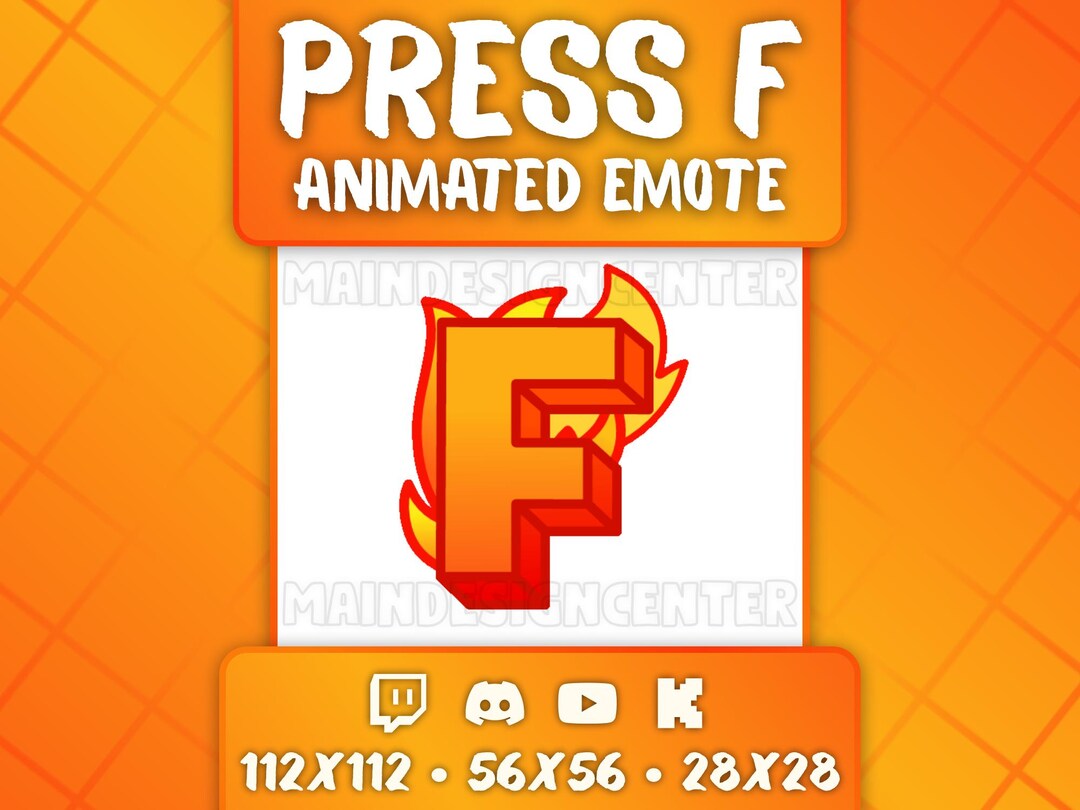 Press F · Animated Emote · Respect Chat Emoji · Twitch, Discord ...