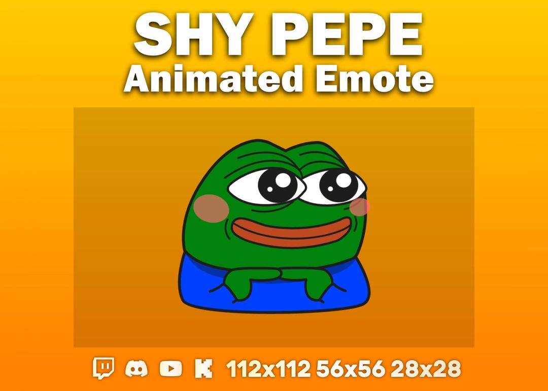 Shy Pepe · Animiertes Emote · GIF-Chat-Emoticon · Twitch, Discord ...