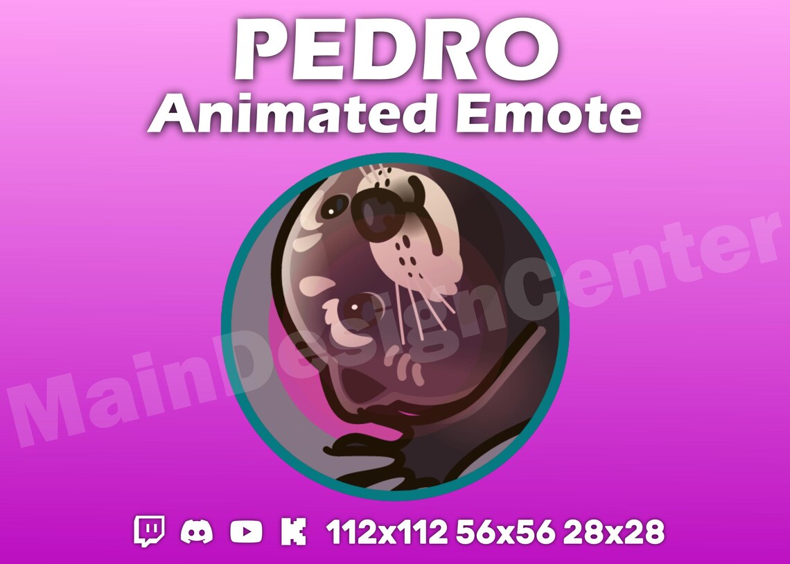 Pedro Dancing Raccoon · Meme Animated Emote · GIF Chat Emoji · Twitch ...
