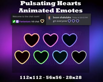 Pulsating Hearts Love Animated Emotes Twitch, Discord, Youtube, Kick ...
