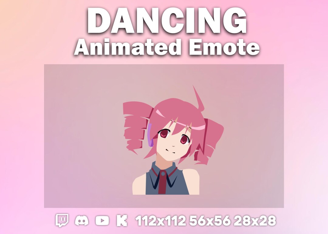 Cute Dancing Anime Girl · Animated Emote · Chat Emoticon · Twitch ...