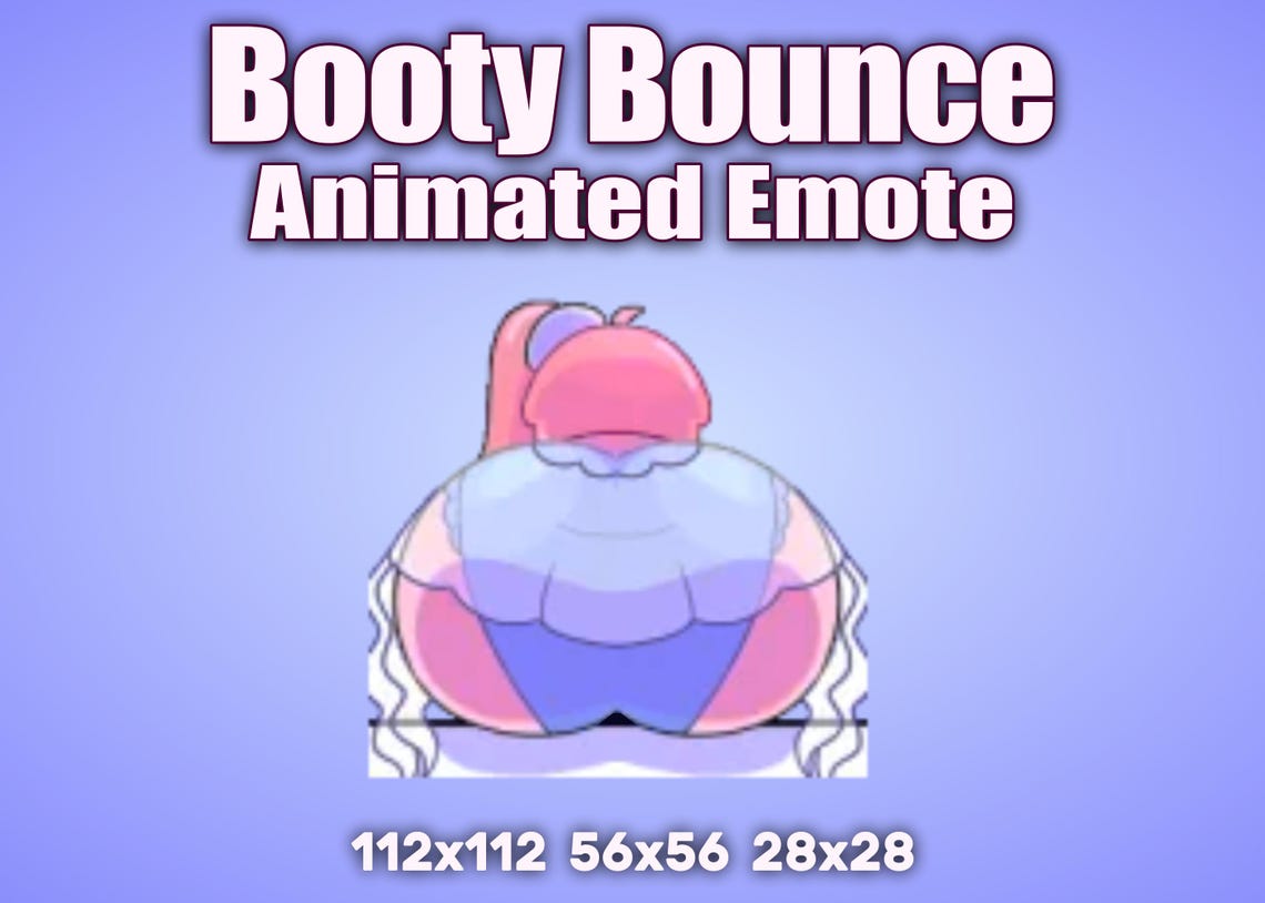 Booty Bounce Emote · Animated Emoticon · Discord · Sassy Cheeky Emoji ...