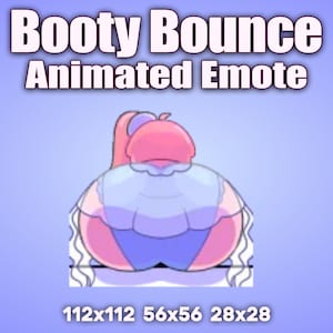 Booty Bounce Emote · Animated Emoticon · Discord · Sassy Cheeky Emoji ...