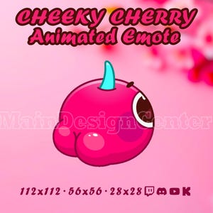 Cheeky Cherry Playful Animated Emote GIF Chat Emoticon Twitch, Discord ...