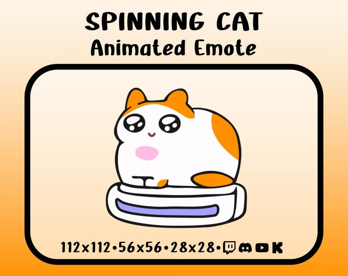 Spinning Cat · Animated Chat Emote · Twitch, Discord, Youtube, Kick ...
