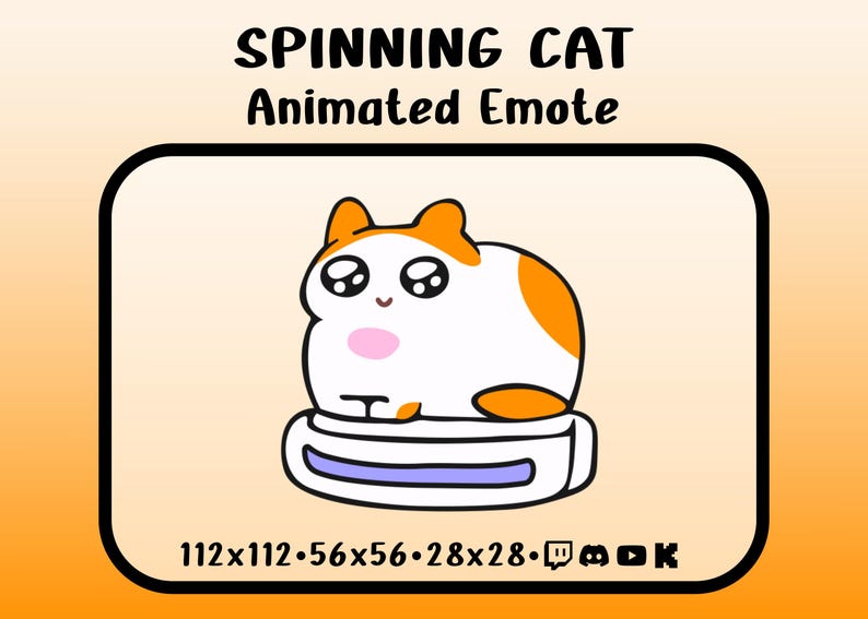 Spinning Cat · Animated Chat Emote · Twitch, Discord, Youtube, Kick ...