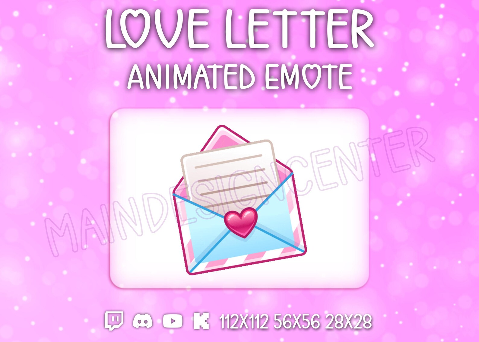 Love Letter · Love Emoji · Animated Emote · Valentine's Day Chat ...