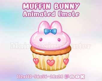 Muffin Bunny Animated Emote · GIF Chat Emoticon · Twitch, Discord ...