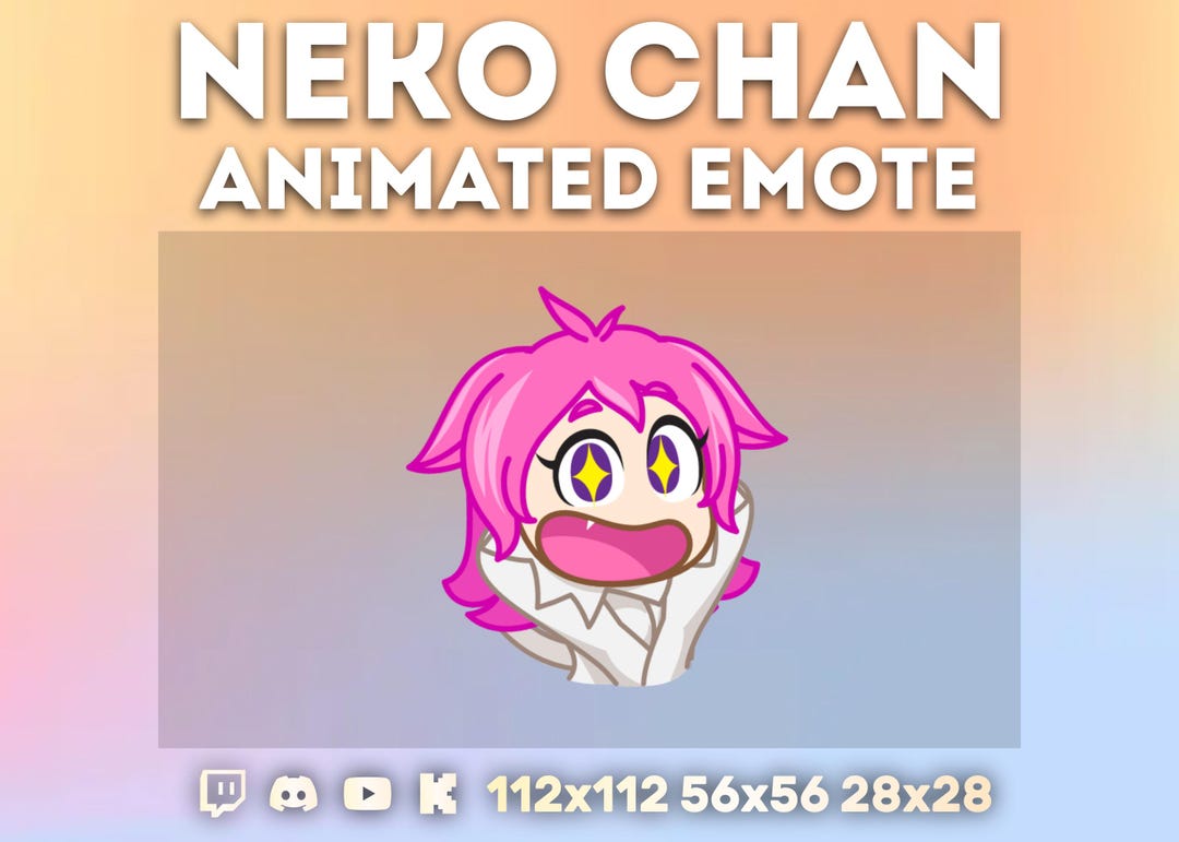 Cheeky Neko Chan · Animated Emote · GIF Chat Emoticon · Twitch, Discord ...