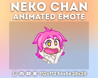 Cheeky Neko Chan · Animated Emote · GIF Chat Emoticon · Twitch, Discord ...