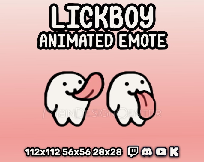 Lickboy Animated Emote · Funny Hype Emoji · Twitch, Discord, Kick ...