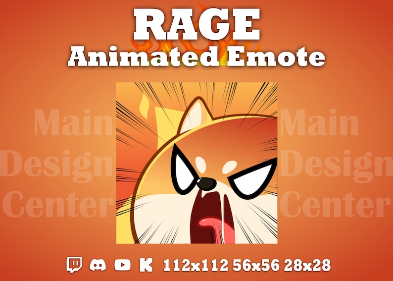 Shiba Inu · Rage Animated Emote · GIF Chat Emoticon · Twitch, Discord ...
