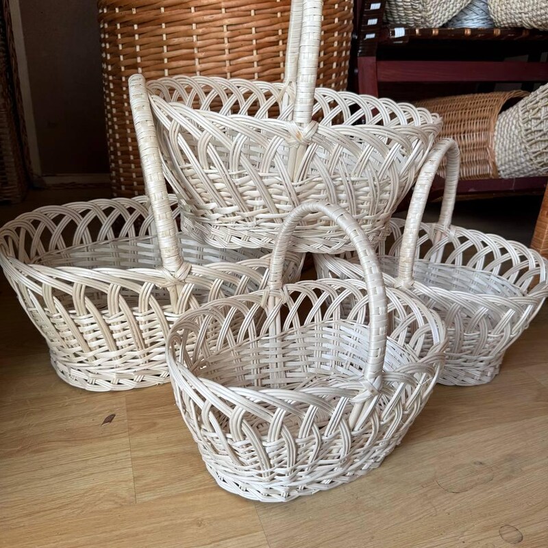 White Basket - Etsy