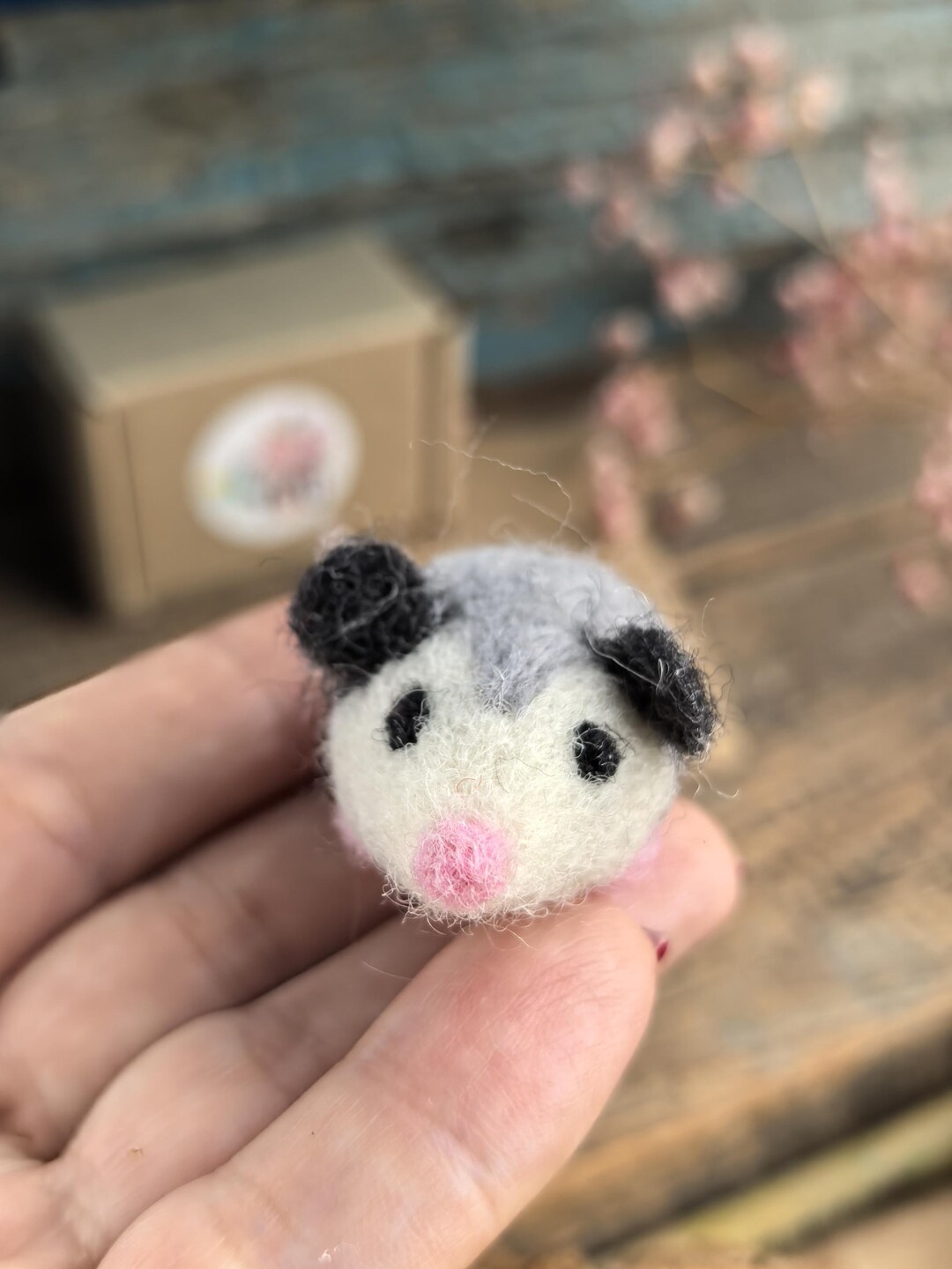 Needle Felted Possum Ornaments Miniature Opossum Felted Animals ...