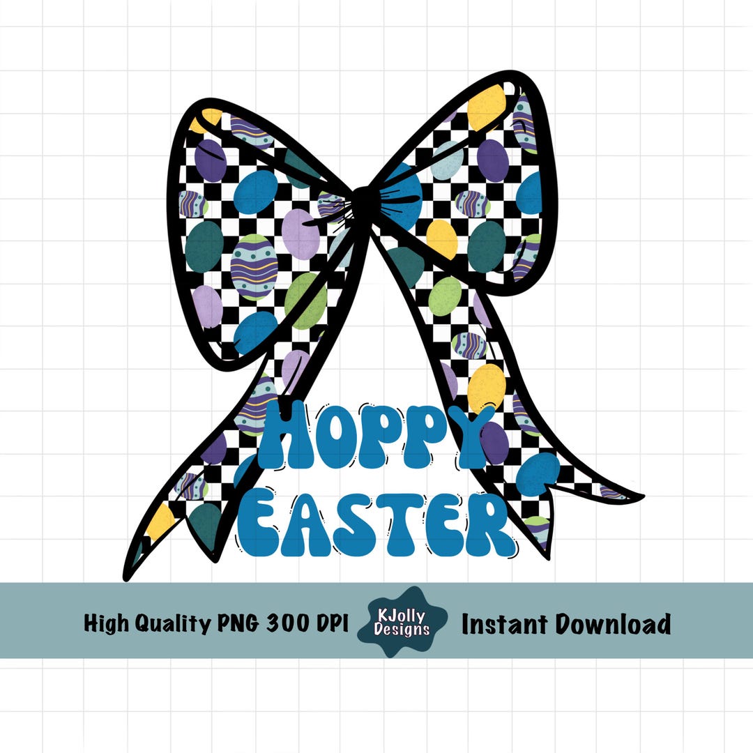 Easter Png Bundle, Cute Easter File, 300 DPI PNG, Digital Instant Download, Checkered Easter Egg ...