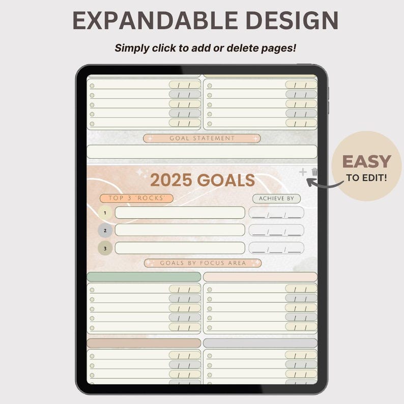 2025 Goal Setting Template | Printable & Fillable Goal Planner PDF ...