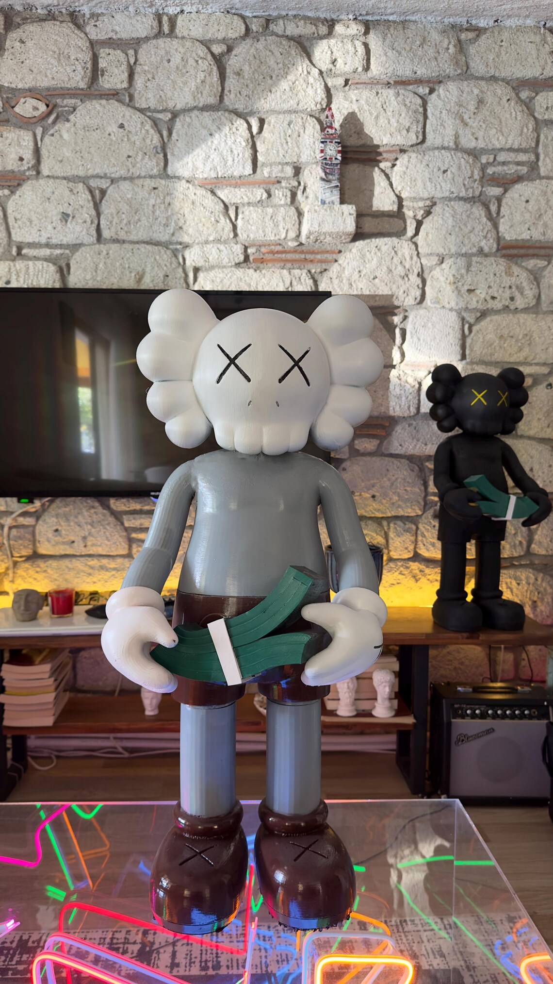 KAWS Counting Money Statue - XL Size - Collectible Decor Sculpture ...