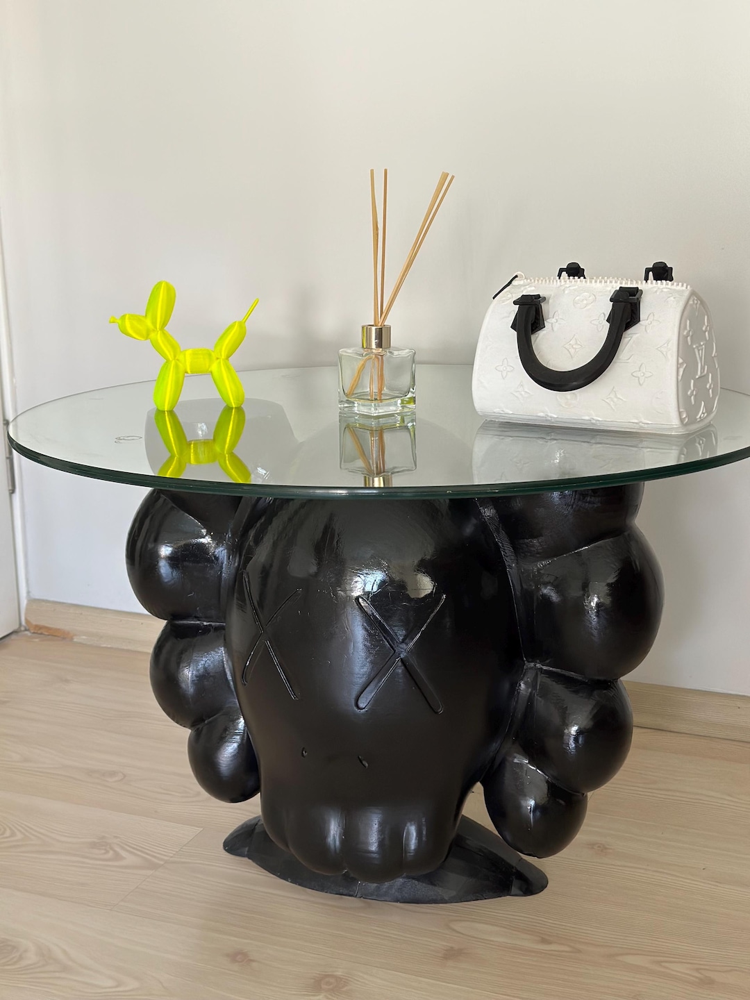 KAWS Head Shaped Coffee Table With Plexiglass Top – Unique and Modern ...