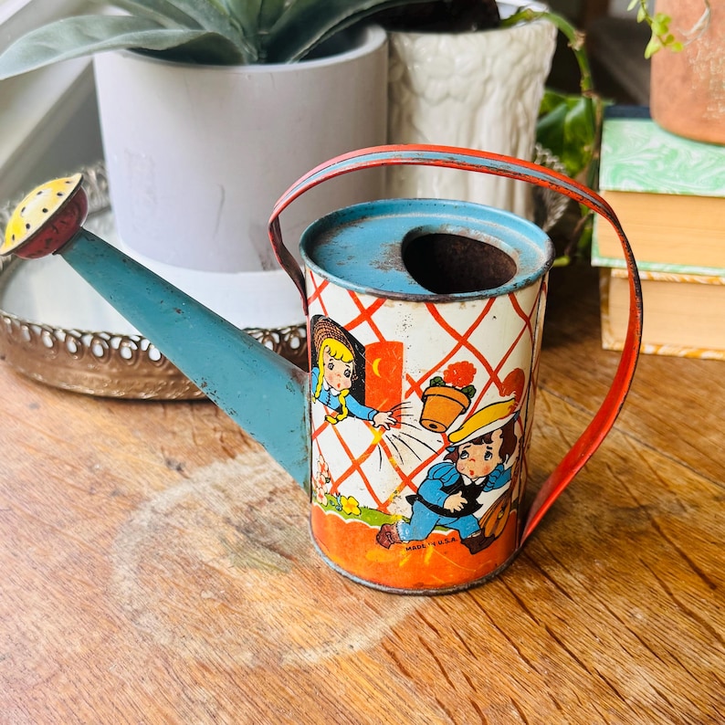 Vintage , Children’s Metal Water Cans - Etsy