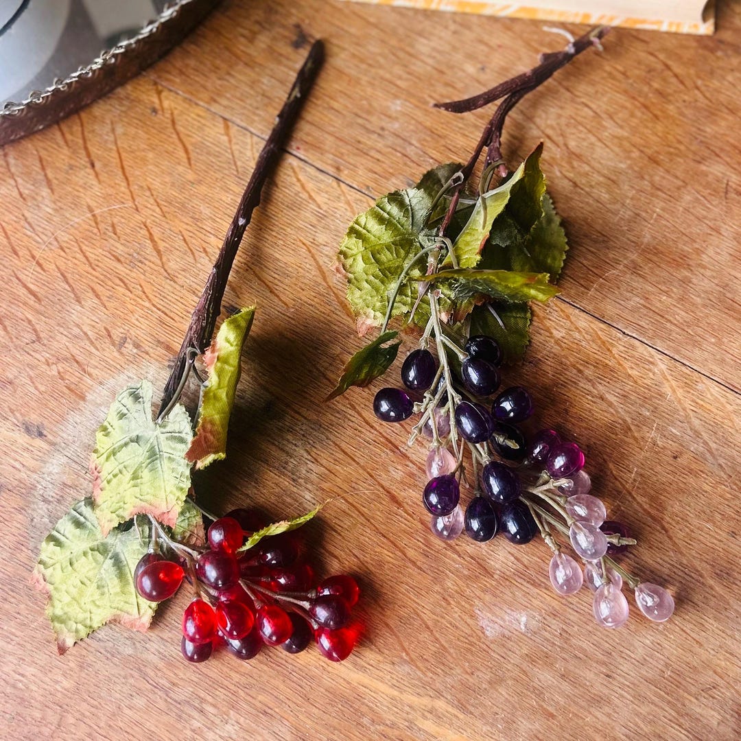 Vintage, Pair of Lucite/acrylic Grape Clusters - Etsy