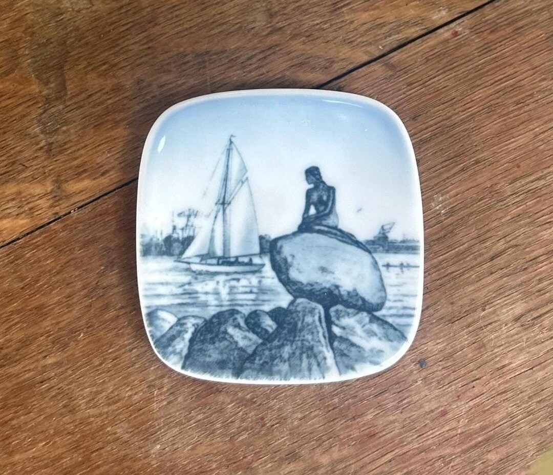 Vintage, Mermaid Delft Dish, Cottagecore - Etsy