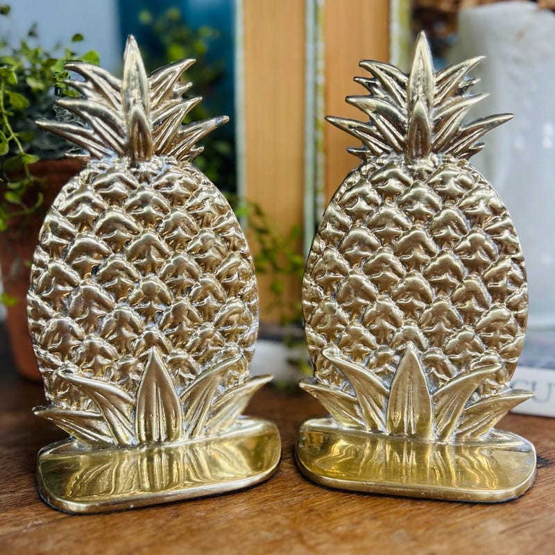 Vintage Pineapple Book Ends - Etsy