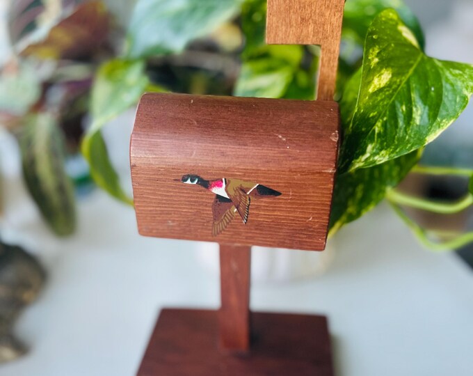 Vintage Wooden Mailbox Stamp Roll Holder - Etsy