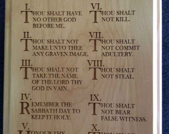 10 Commandments Sign. Laser Cut and Engraved Sign Hand - Etsy
