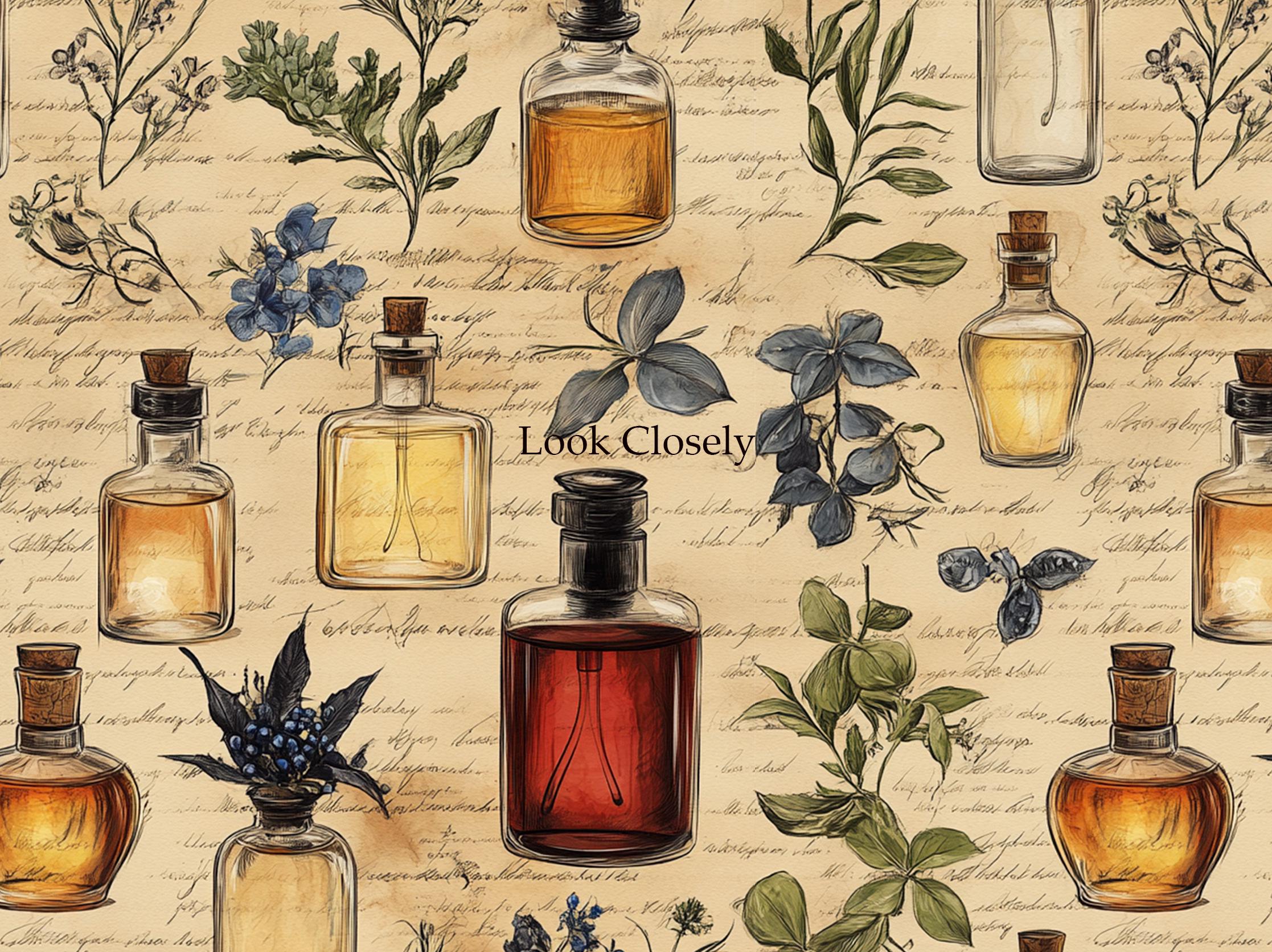 Vintage Apothecary Botanical Wallpaper: Rustic Cottagecore Peel and ...