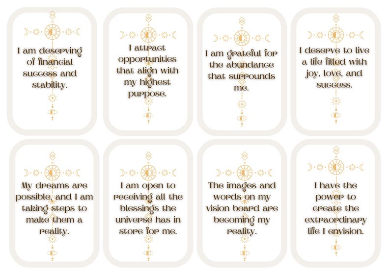 Printable Affirmation Cards, Affirmation Cards, Wealth Abundance ...