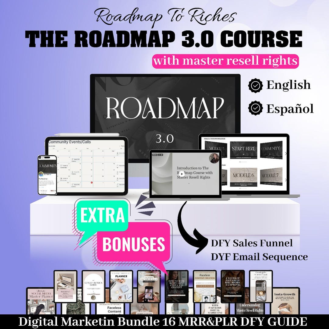 The Roadmap to Riches 3.0 Exclusive MRR Digital Marketing Passive ...