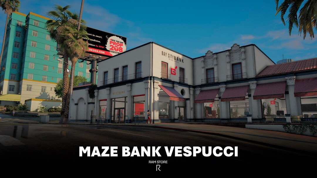 Maze Bank Vespucci | FIVEM | MLO | Bank| Custom Interior | Roleplay ...