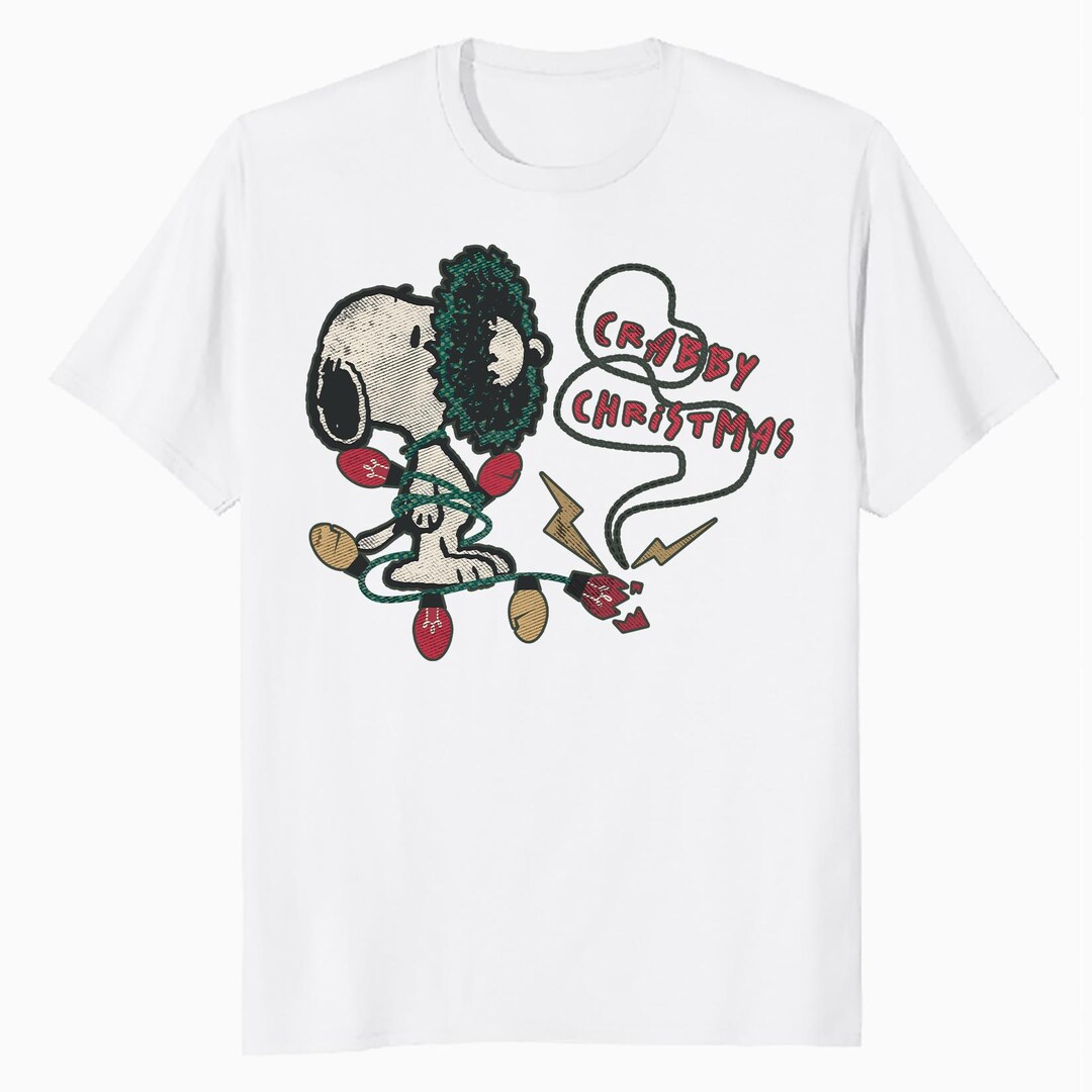 Peanuts Xmas Snoopy Retro Lights Vintage Grumpy Christmas Official Men ...