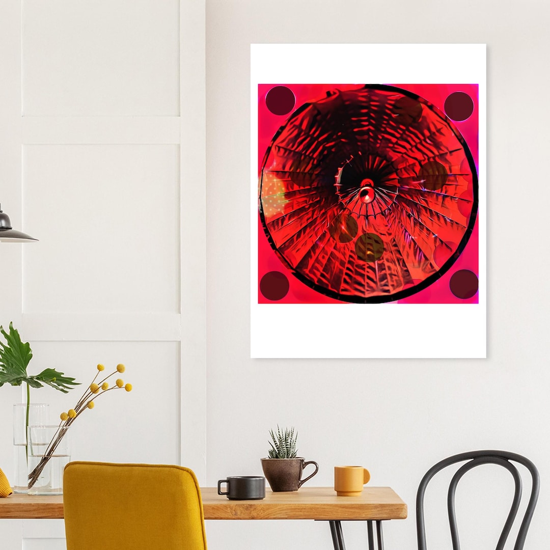 Mike Trow Official Abstract Red Geometric Tunnel Art - Optical Illusion ...