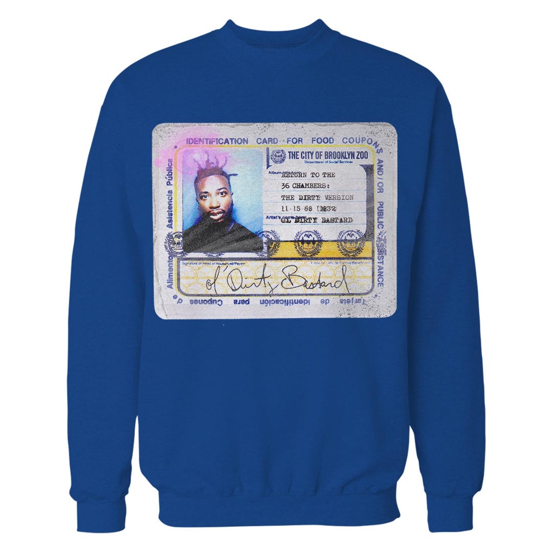 ODB Ol' Dirty Ba--ard Sweatshirt 90s Hip Hop Rap Icon Crewneck Sweater ...