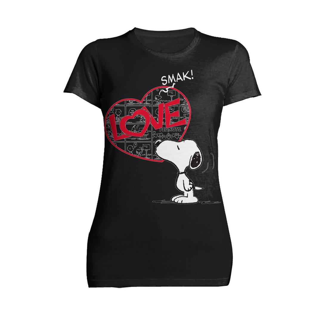 Peanuts Snoopy Comic Love Smak Official Women's T-shirt | Retro Snoopy ...